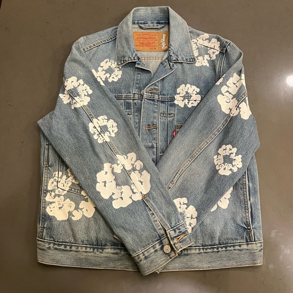 Levi's | Jackets & Coats | Denim Tears Medium Levis Jean Trucker Jacket ...